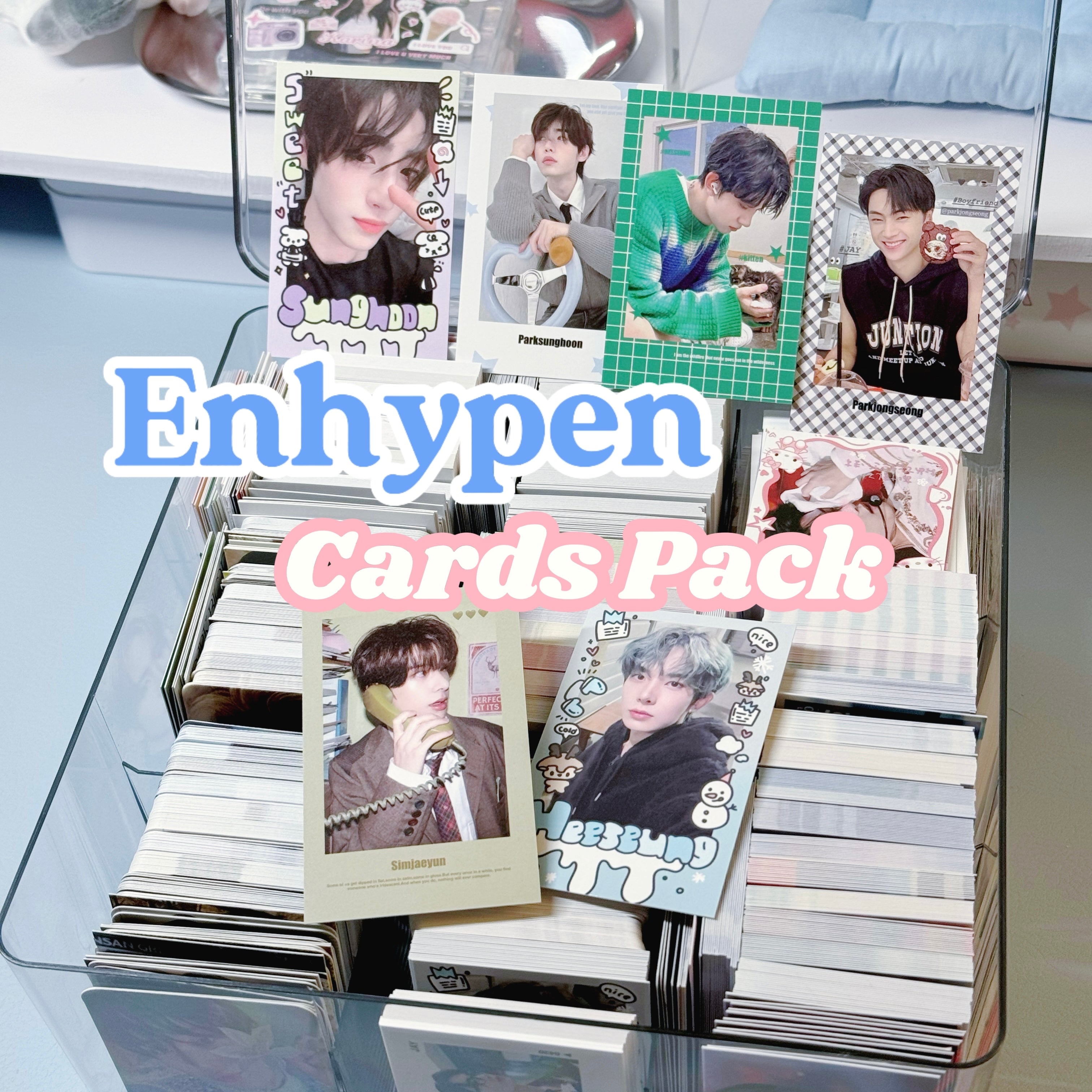 Enhypen fanmade card pack| fanmade selca photocards merch polaroids lo – Kiyomi Design store